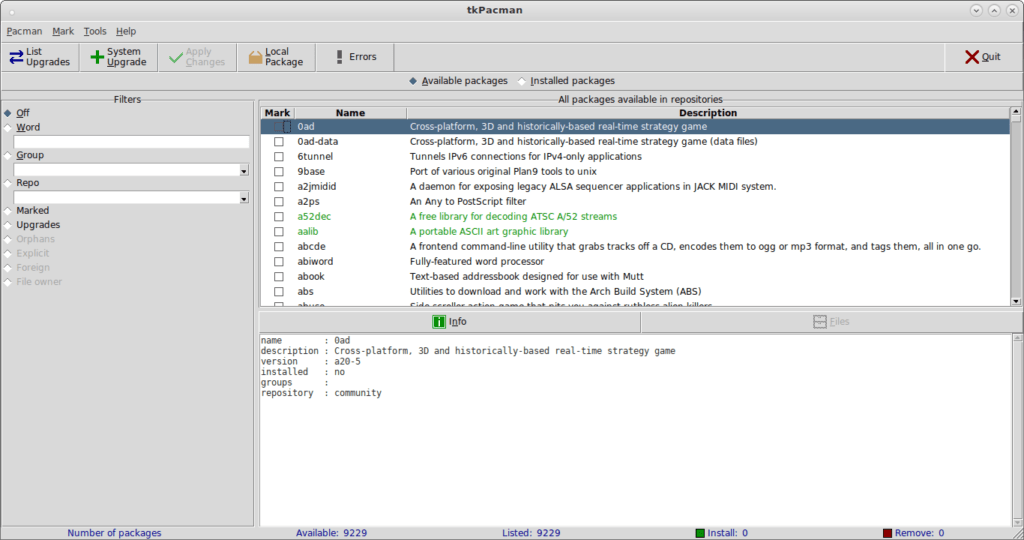 Graphical Frontends for Pacman in Arch Linux - OSTechNix