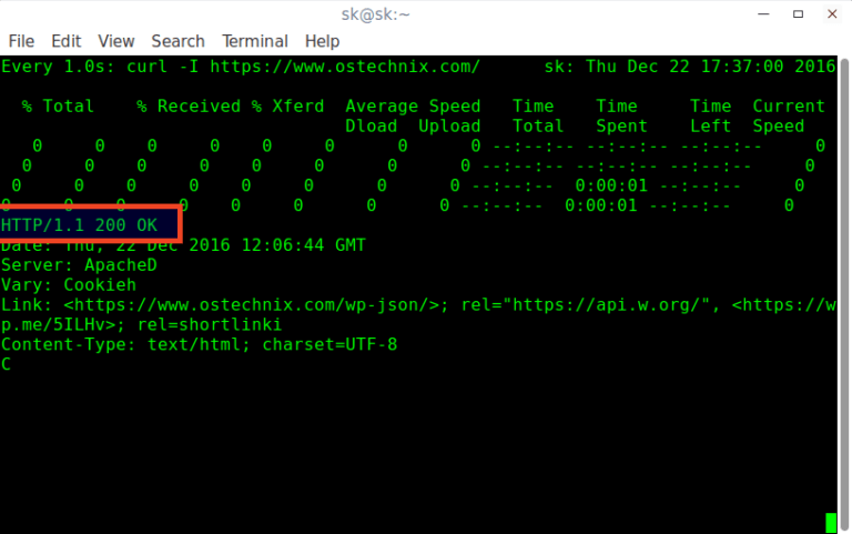 An Easy Way To Monitor A Website From Command Line In Linux