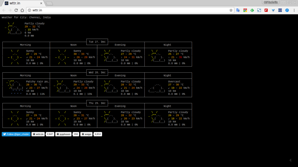 How To Check Weather Details From Command Line In Linux Ostechnix