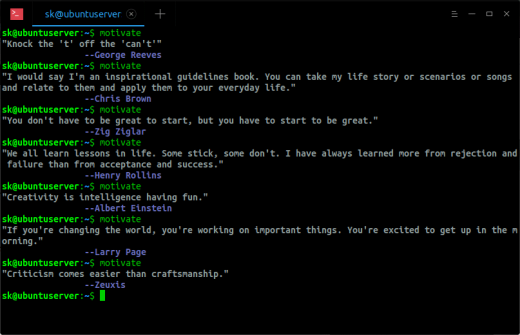 Display Random Quotes From Commandline In Linux Ostechnix