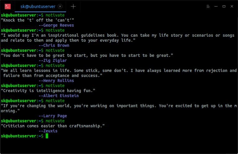 Display Random Quotes From Commandline In Linux Ostechnix