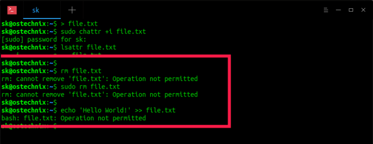 Prevent Files And Folders From Accidental Deletion Or Modification In Linux - OSTechNix
