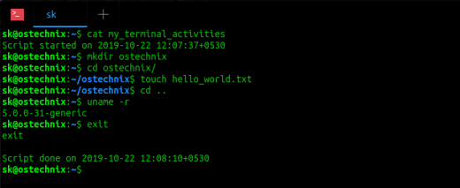 How To Record Everything You Do In Terminal Ostechnix