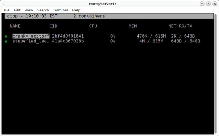 Ctop A Commandline Monitoring Tool For Linux Containers Ostechnix