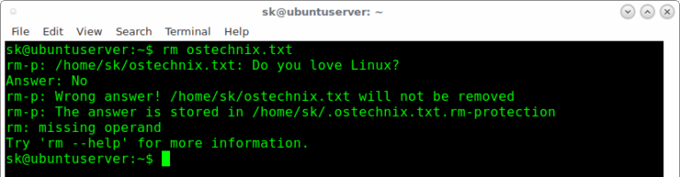 Protect Files From Accidental Deletion In Linux - OSTechNix