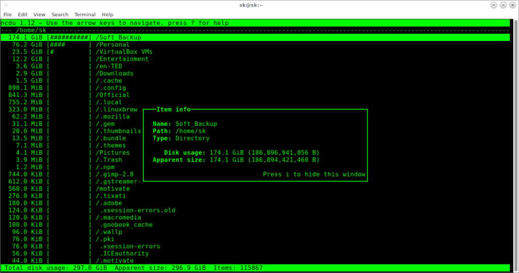 How To Check Disk Space Usage In Linux Using Ncdu Ostechnix 8255