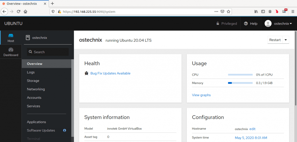 Monitor And Administer Linux Servers Using Cockpit - OSTechNix