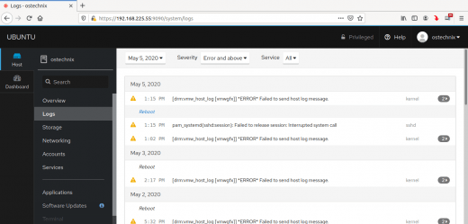 Monitor And Administer Linux Servers Using Cockpit Ostechnix