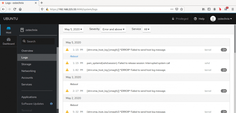 Monitor And Administer Linux Servers Using Cockpit Ostechnix