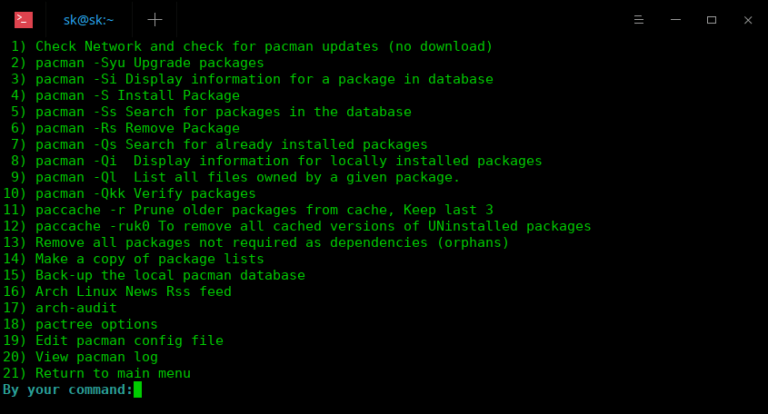 Cylon The Arch Linux Maintenance Program For Newbies Ostechnix