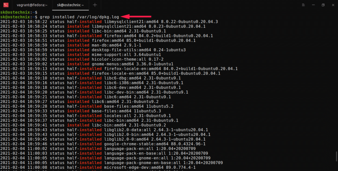 List Installed Packages Sorted By Installation Date In Linux - OSTechNix