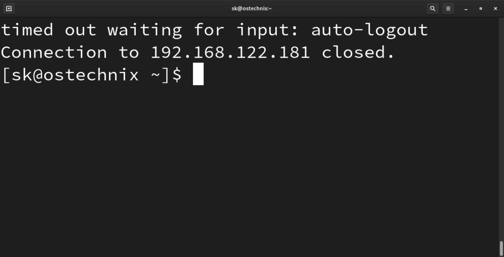 Auto Logout Inactive Users After A Period Of Time In Linux - OSTechNix