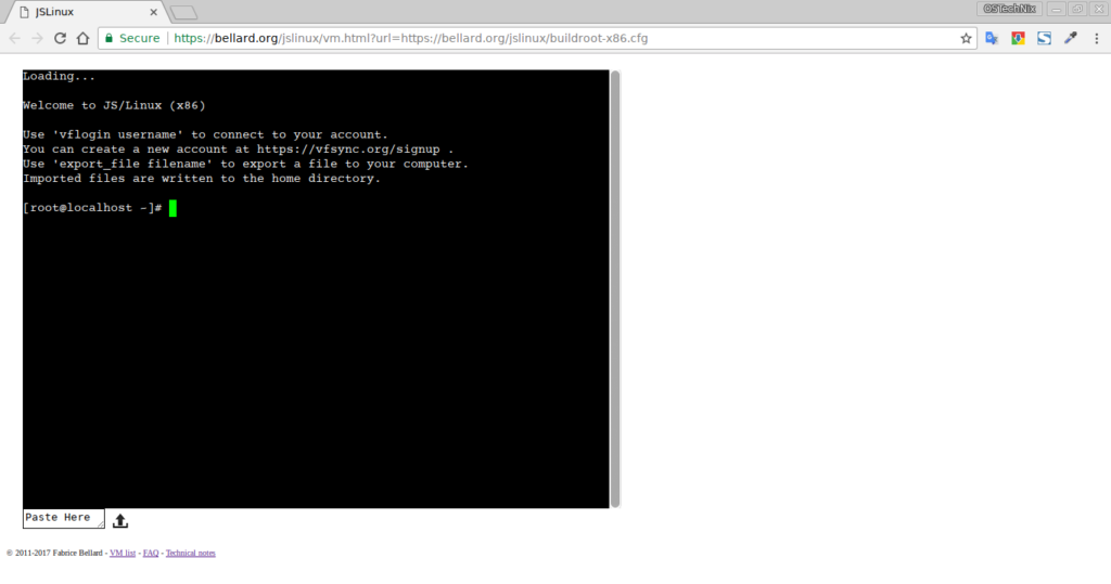 Run Linux And Other Operating Systems In Browser With JSLinux
