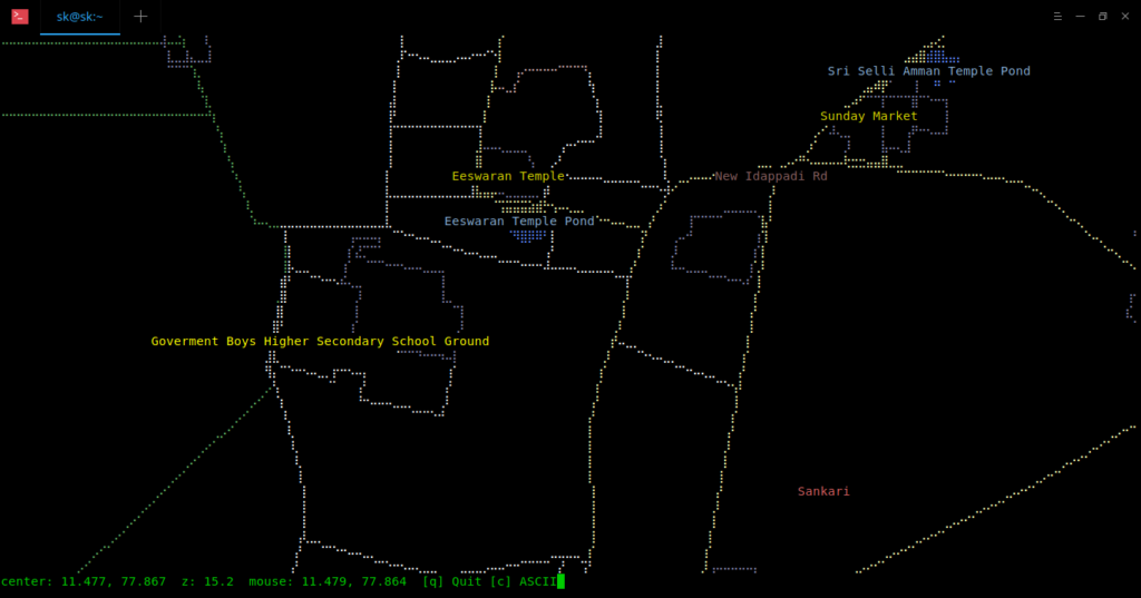 MapSCII - The World Map In Your Terminal - OSTechNix