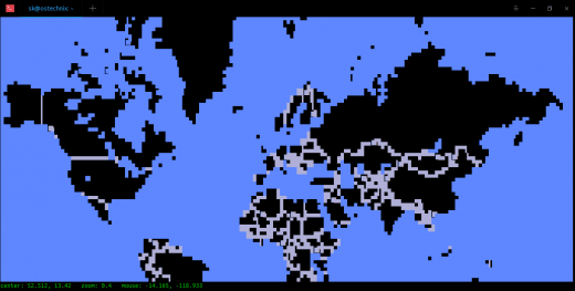 MapSCII - The World Map In Your Terminal - OSTechNix