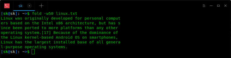 The Fold Command Tutorial With Examples For Beginners - OSTechNix