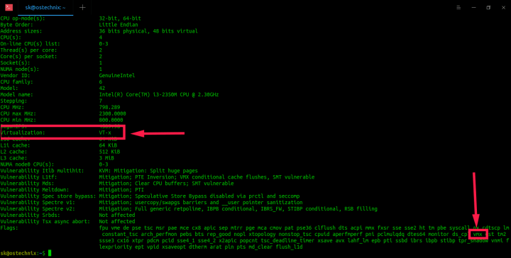 Find If A CPU Supports Virtualization Technology (VT) - OSTechNix