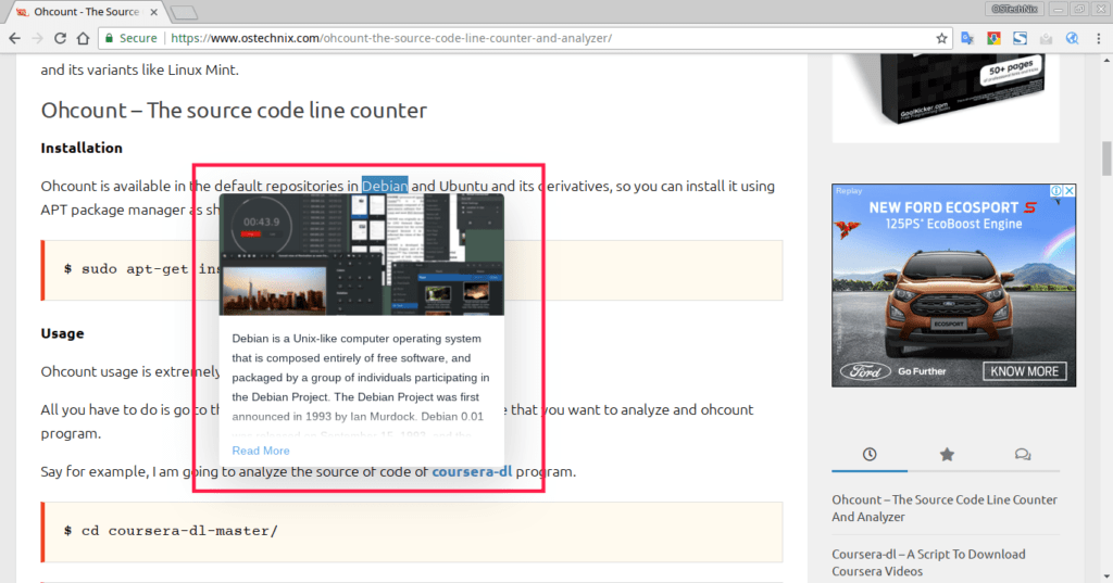Qikipedia - A Browser Extension To Display Wikipedia Summary