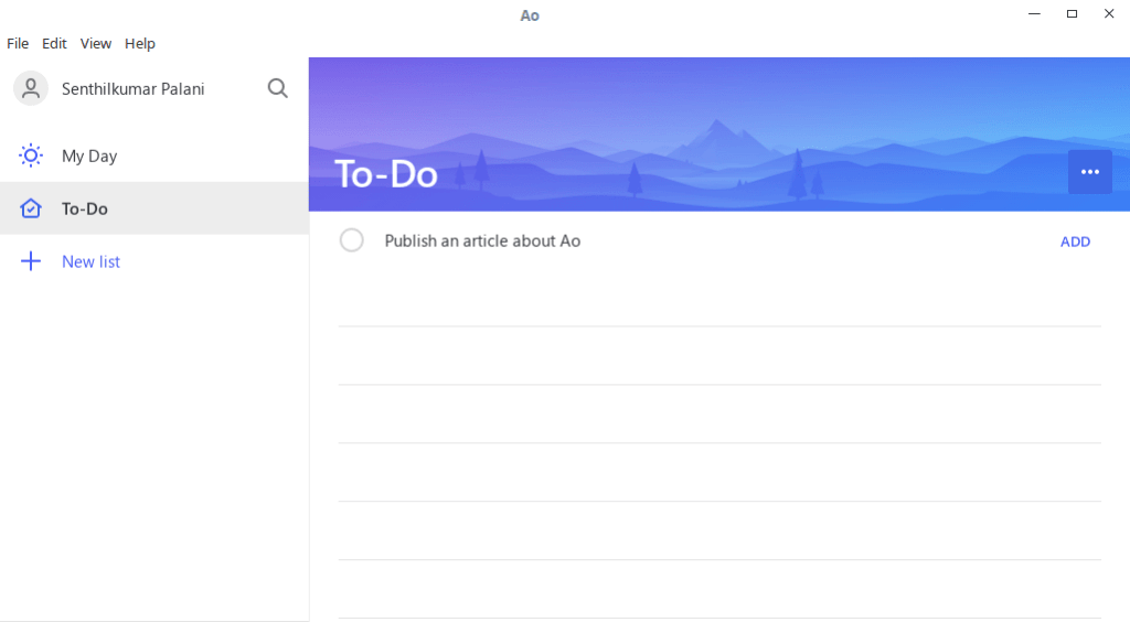 Ao - An Elegant Microsoft Todo Desktop App - OSTechNix
