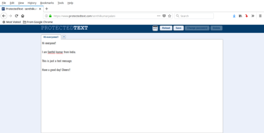 ProtectedText - A Free Encrypted Notepad To Save Your Notes Online