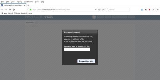 ProtectedText - A Free Encrypted Notepad To Save Your Notes Online