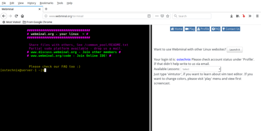 Learn And Practice Linux Commands Online Using Webminal - OSTechNix