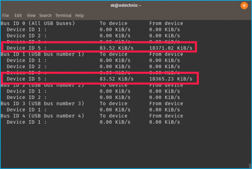 How To Find USB Device Bandwidth Usage On Linux - OSTechNix