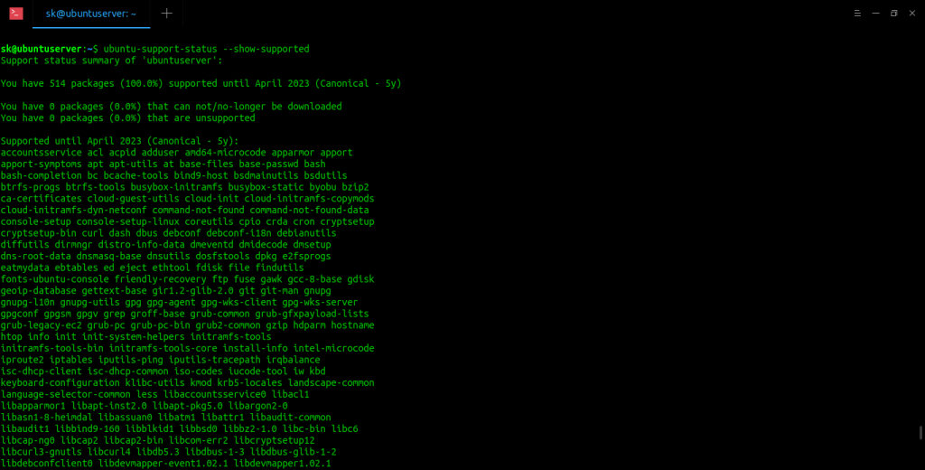 How To Find Ubuntu Support Duration From Commandline - OSTechNix