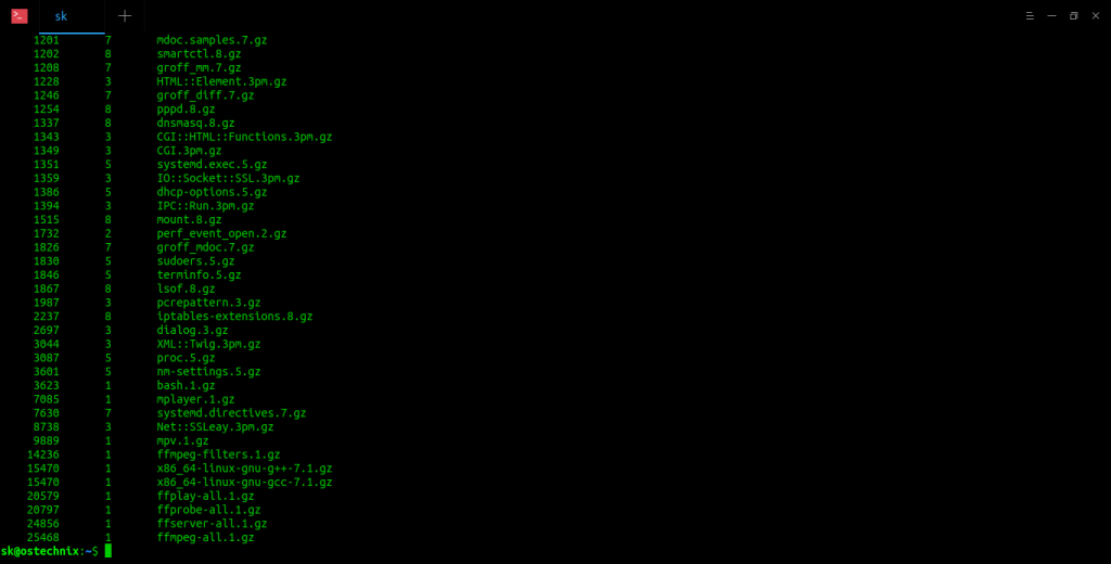 How To Find Longest Man Page In Linux - OSTechNix