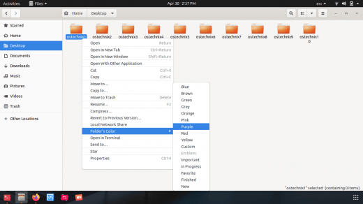 How To Change The Folder Color And Emblem Instantly In Ubuntu