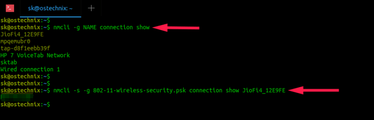 Find WiFi Password Of Connected Networks In Linux - OSTechNix