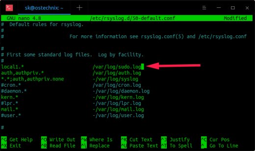 How To Change Default Sudo Log File In Linux - OSTechNix