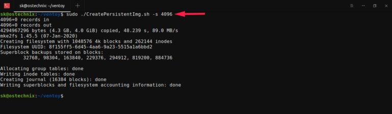 Create Persistent Bootable Usb Using Ventoy In Linux Ostechnix