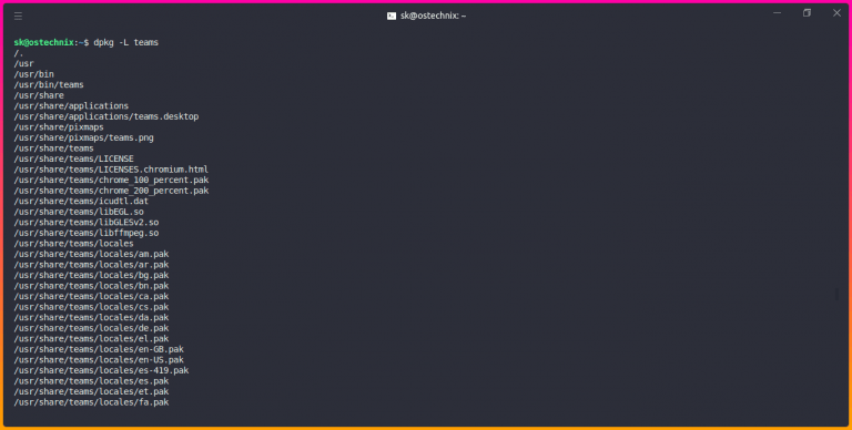 How To List The Contents Of A Package In Linux - OSTechNix