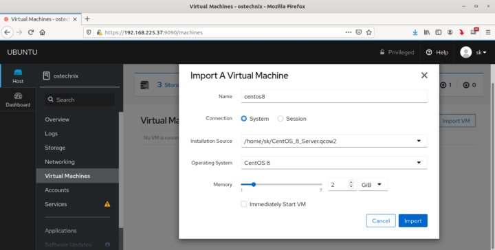 Create A KVM Virtual Machine Using Qcow2 Image In Linux - OSTechNix