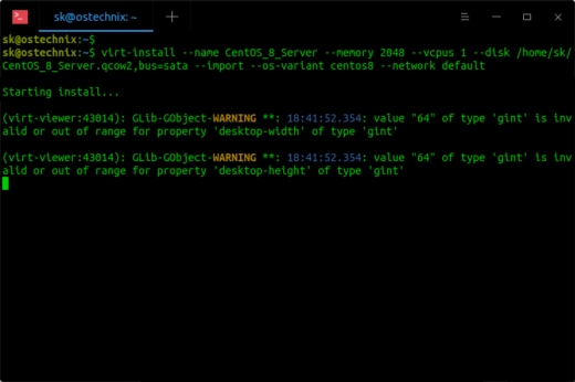 Create A KVM Virtual Machine Using Qcow2 Image In Linux - OSTechNix
