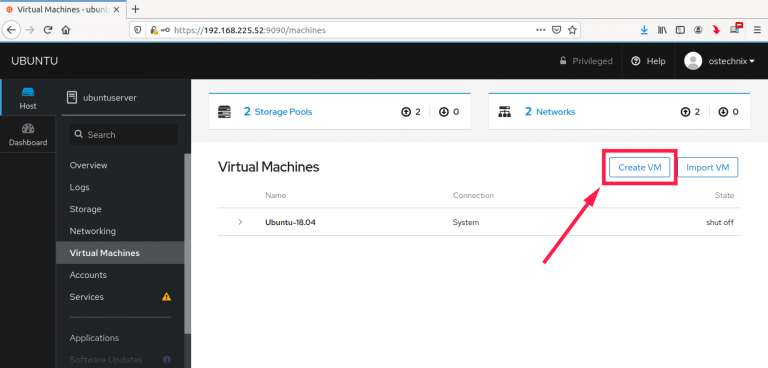 Manage KVM Virtual Machines Using Cockpit Web Console - OSTechNix