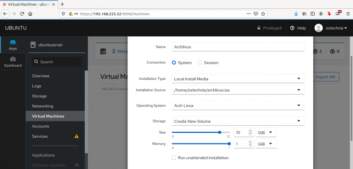 Manage KVM Virtual Machines Using Cockpit Web Console - OSTechNix