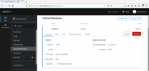 Manage KVM Virtual Machines Using Cockpit Web Console - OSTechNix
