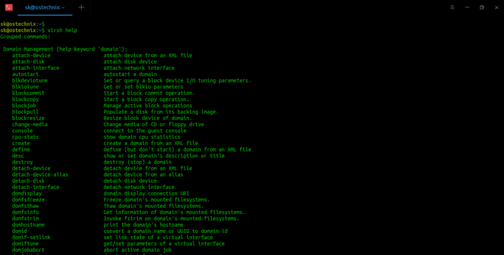 Manage Kvm Virtual Machines With Virsh Program Ostechnix