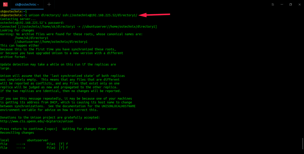How To Synchronize Files With Unison On Linux - OSTechNix
