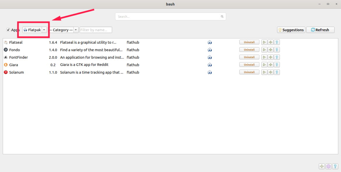 Manage AppImages, AUR, Flatpaks And Snaps With Bauh - OSTechNix
