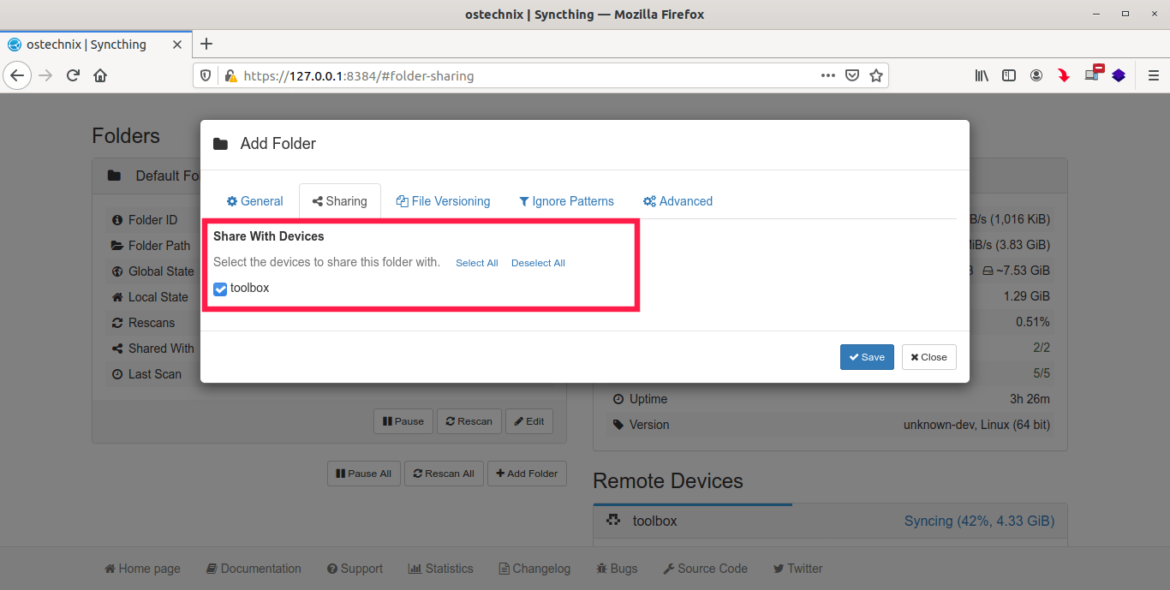 Synchronize Files Between Multiple Systems With Syncthing Ostechnix
