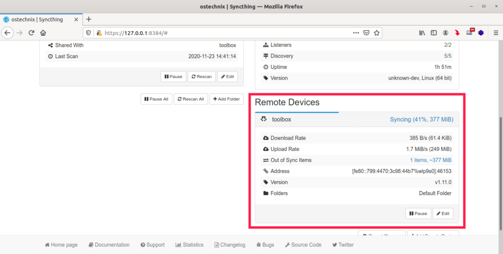 Synchronize Files Between Multiple Systems With Syncthing - OSTechNix