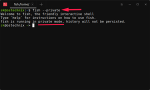 How To Launch Fish Shell In Private Mode In Linux - OSTechNix