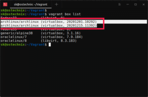 How To Delete Outdated Vagrant Boxes In Linux - OSTechNix