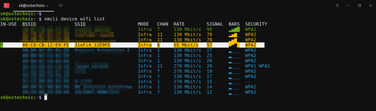 Connect And Disconnect Wifi From Commandline In Linux Ostechnix