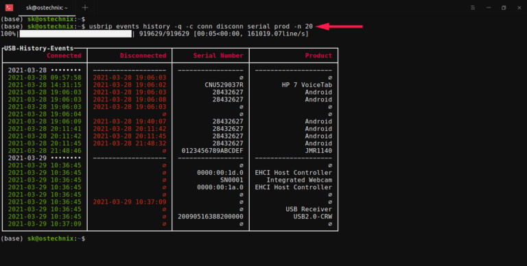 Show USB Devices Event History Using Usbrip In Linux - OSTechNix
