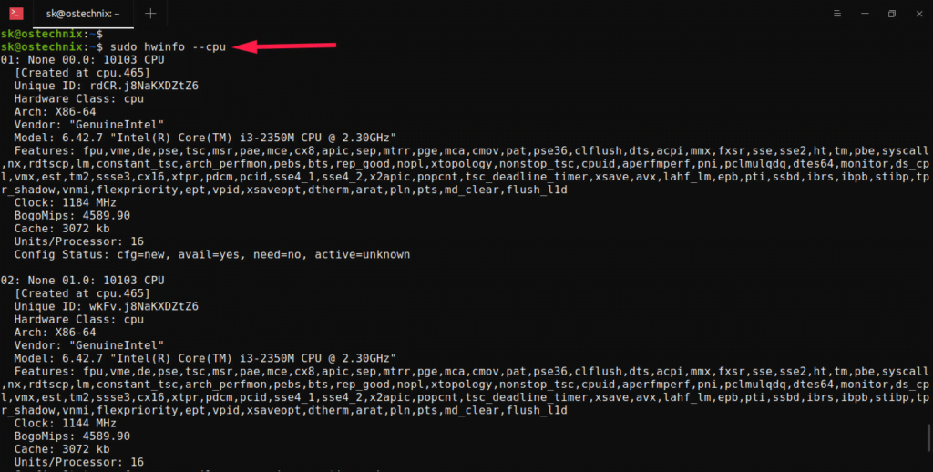 How To Check Or Find CPU Information In Linux - OSTechNix
