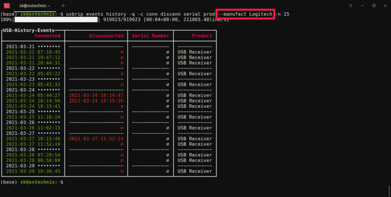 Show USB Devices Event History Using Usbrip In Linux - OSTechNix